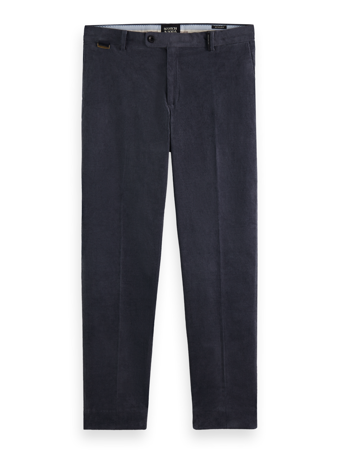 Stuart Regular Slim-Fit Corduroy Chino in Graphite | Buster McGee